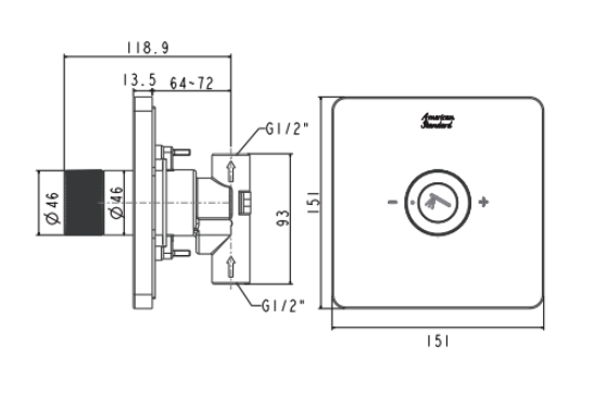 Nút điều chỉnh cho tay sen EasySET American Standard FFAS0925 04/2025