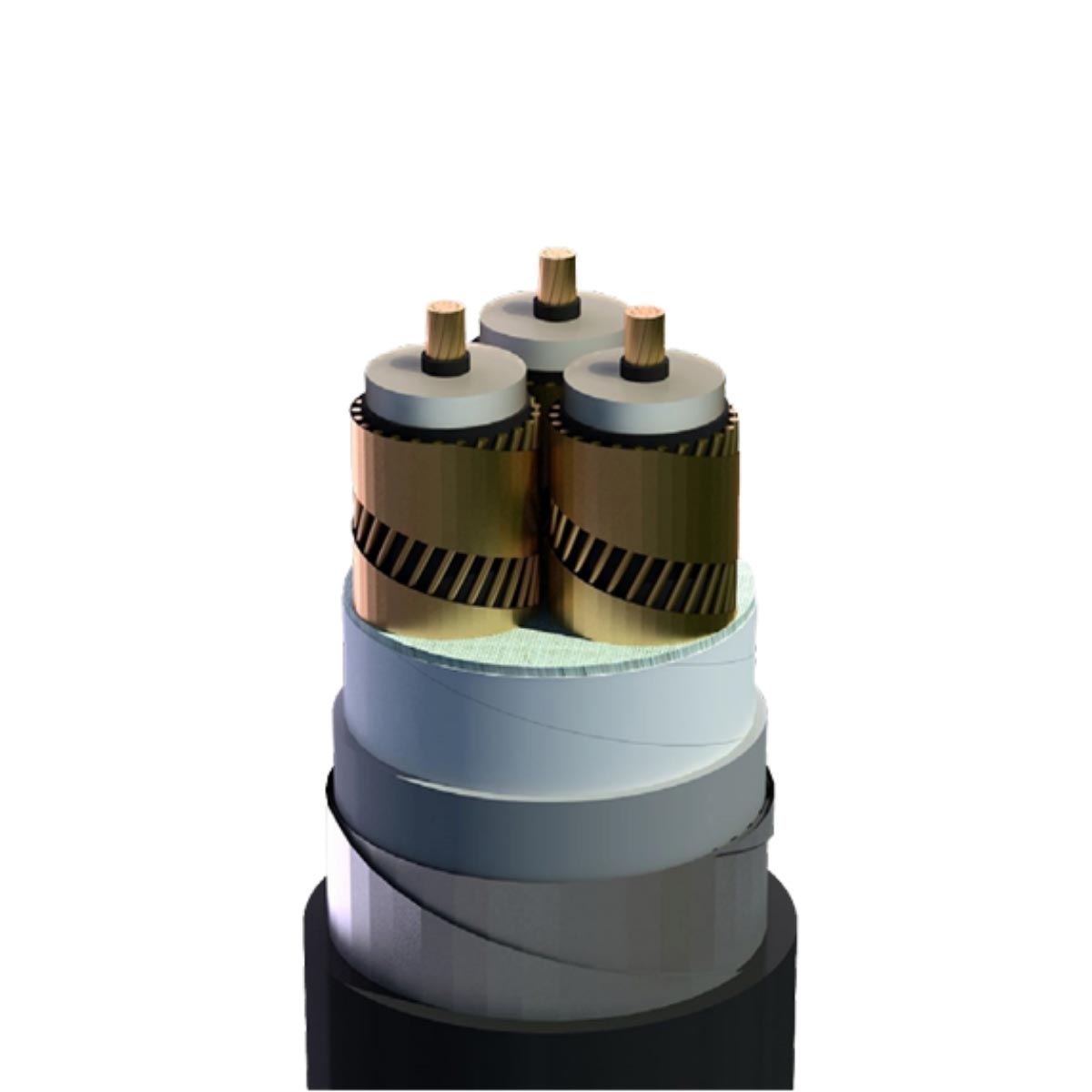 Cáp trung thế màn chắn kim loại cho từng lõi Cadivi CXV/SE/SWA - 12/20 ...